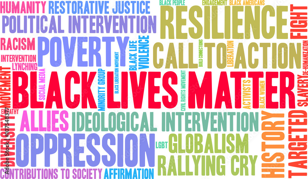 Black Lives Matter Word Cloud Stock Vector | Adobe Stock