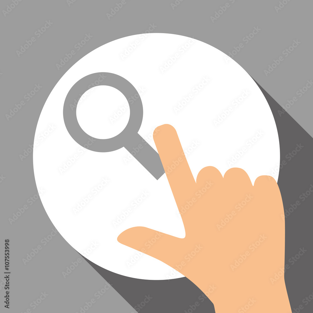 lupe icon design, vector illustration Stock Vector | Adobe Stock