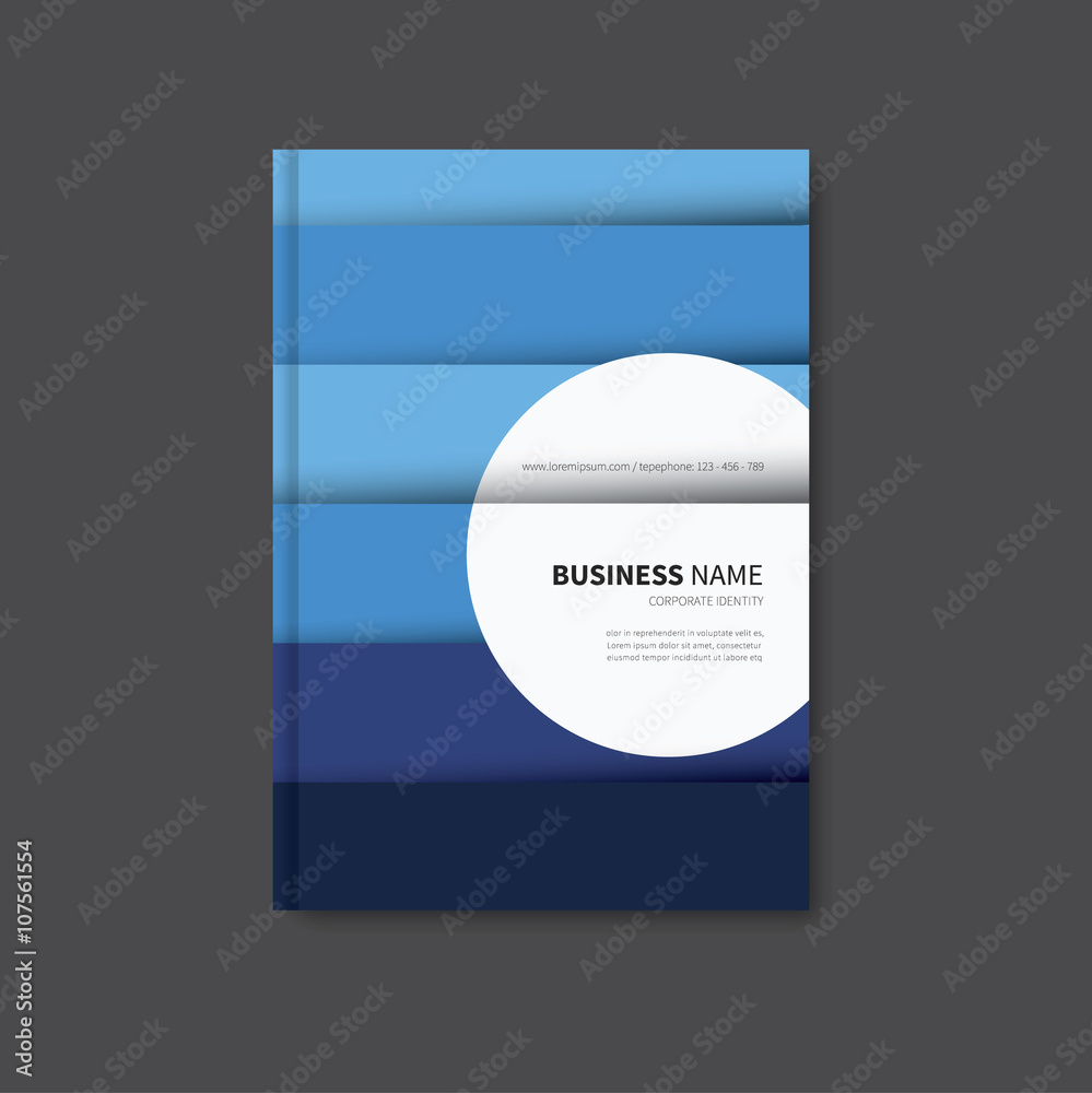 blue booklet cover design / many shades of blue on first page design ...
