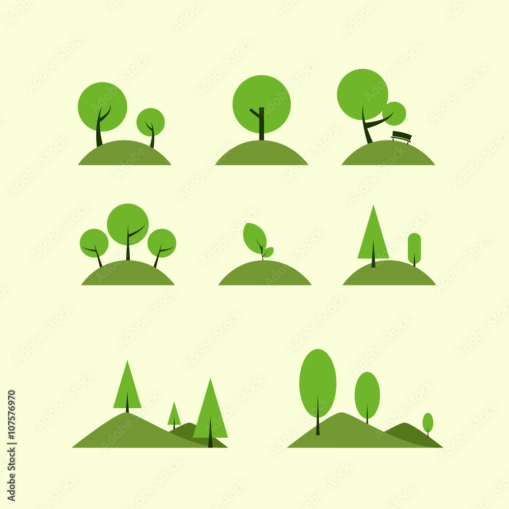 Vector illustration of nature lanscape Stock Vector | Adobe Stock