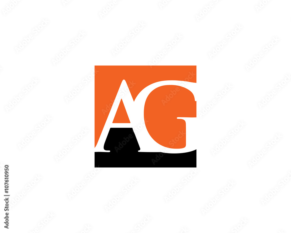 AG Letter Logo Stock Vector | Adobe Stock