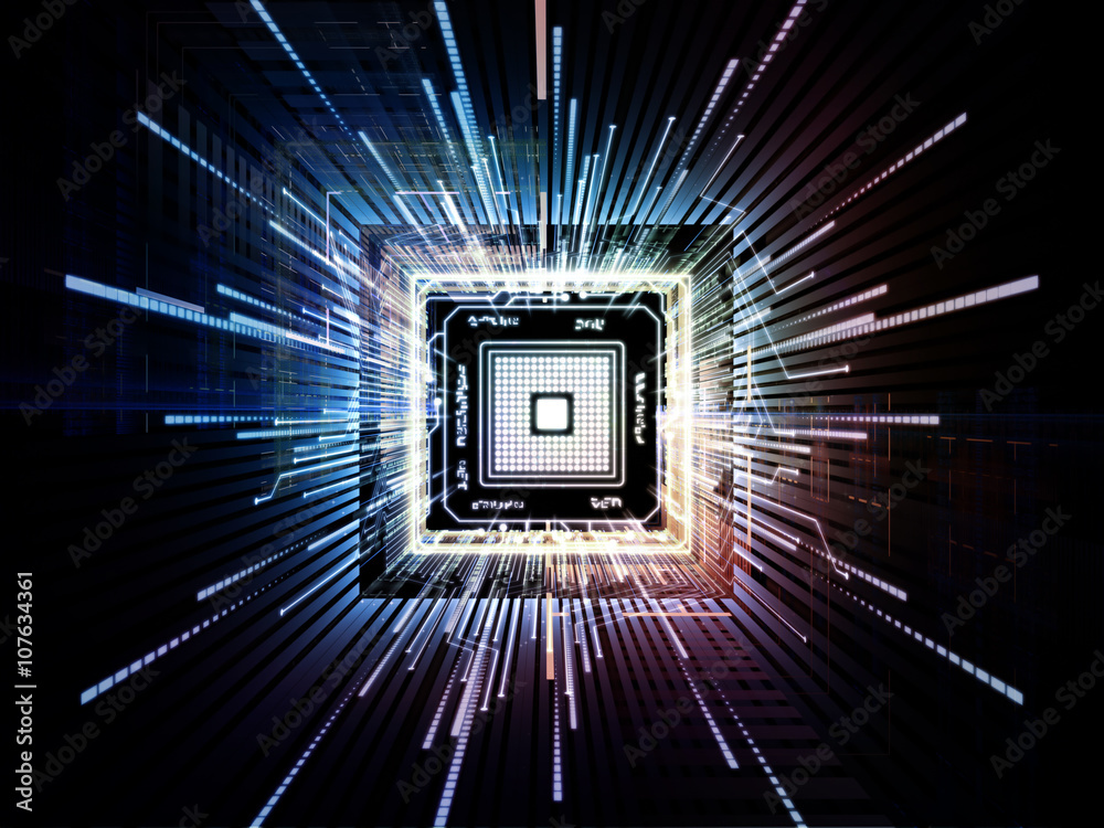Visualization of CPU Stock Illustration | Adobe Stock