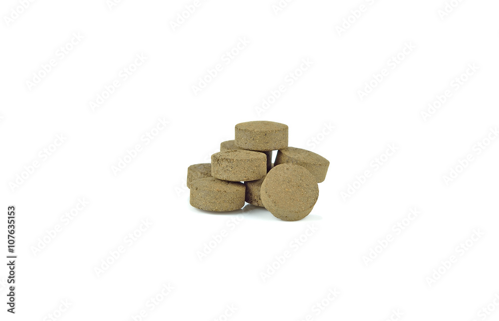 Laxative tablets on a white background Stock Photo | Adobe Stock