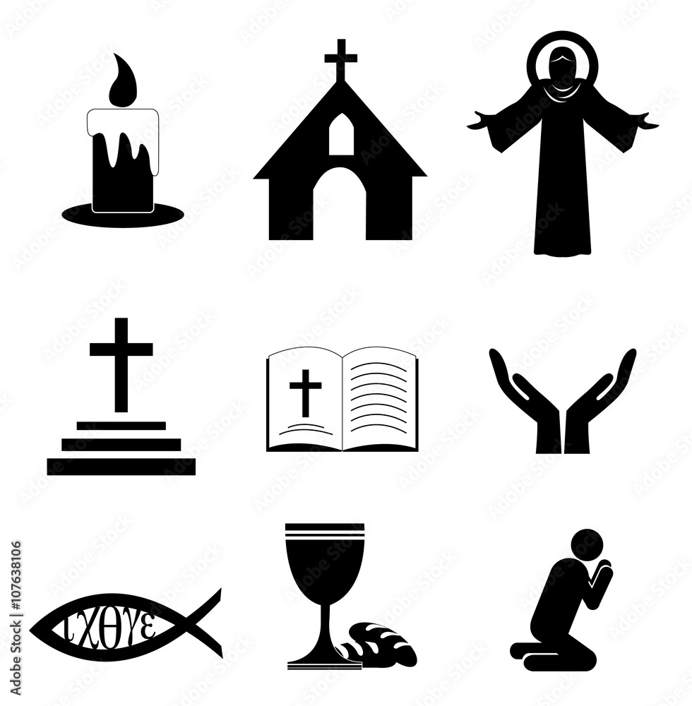 Christian Faith Icons. Stock Vector | Adobe Stock