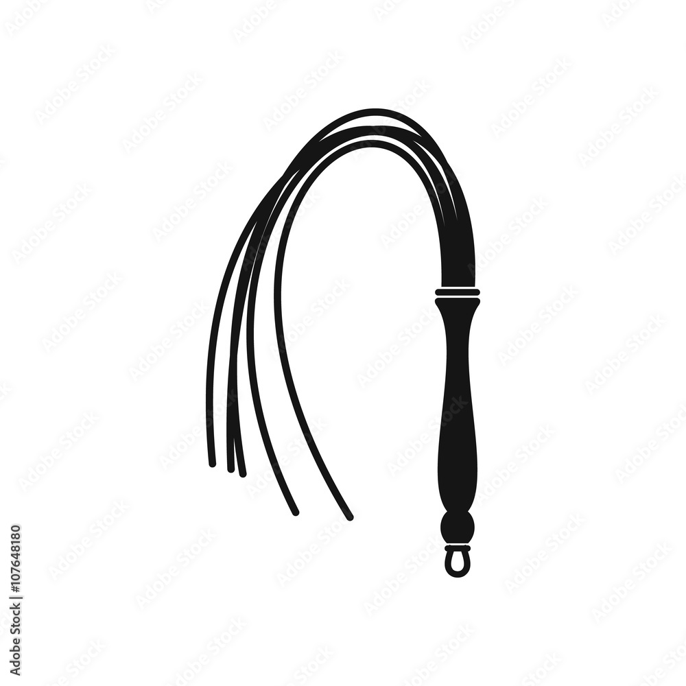Leather whip icon, simple style Stock Vector | Adobe Stock
