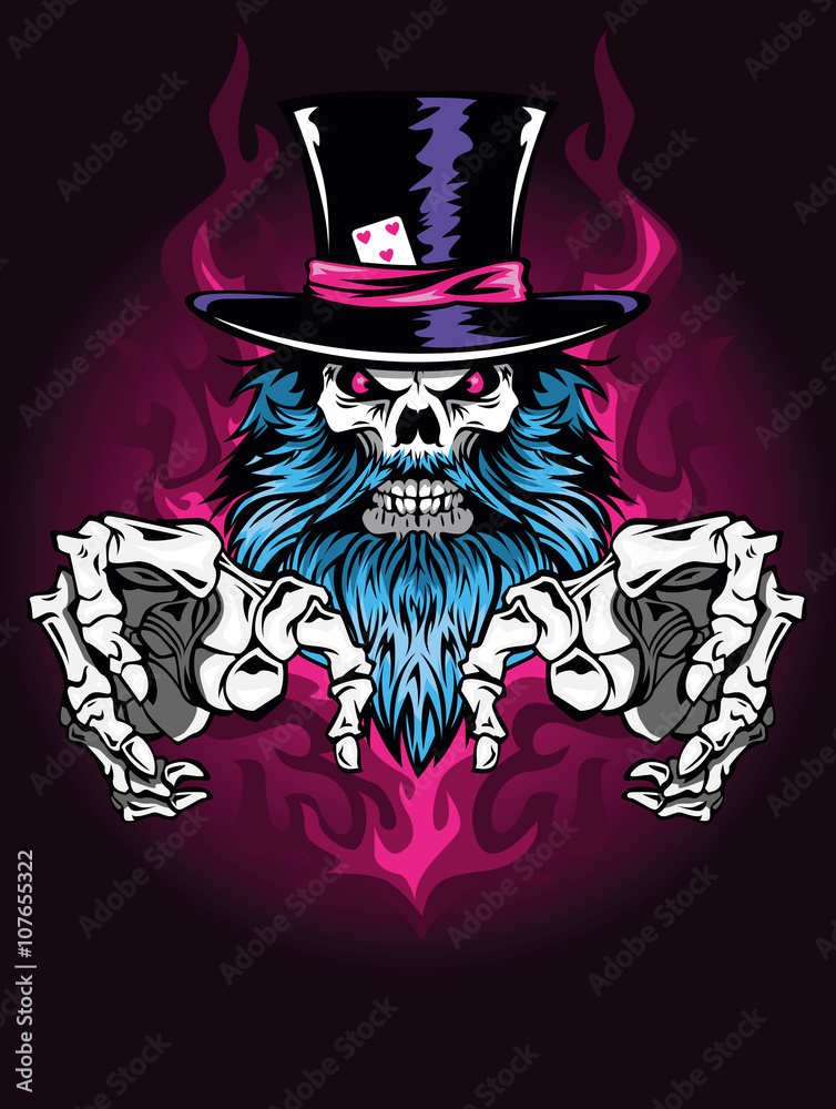 magic skull Stock Vector | Adobe Stock