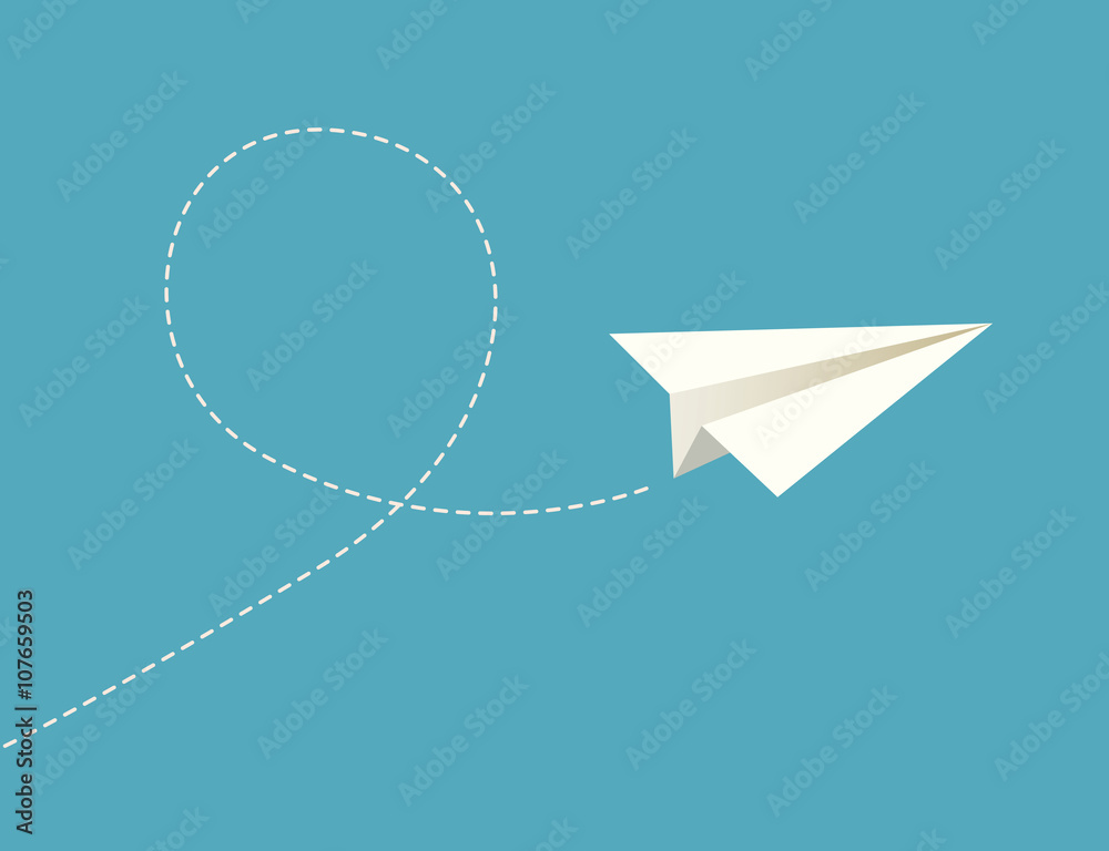 Vector paper plane. Stock Vector | Adobe Stock