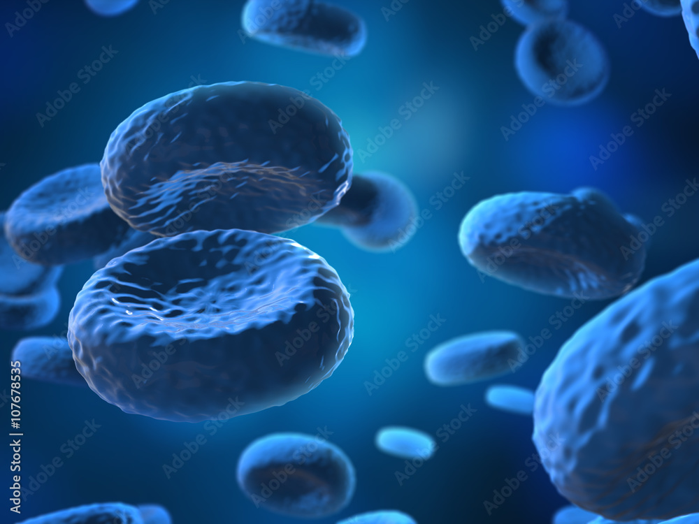 Cell blue, Human Cell, Animal Cell.3D rendering Stock Illustration ...