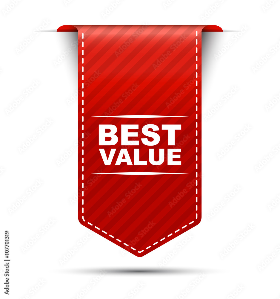 red vector banner design best value Stock Vector | Adobe Stock