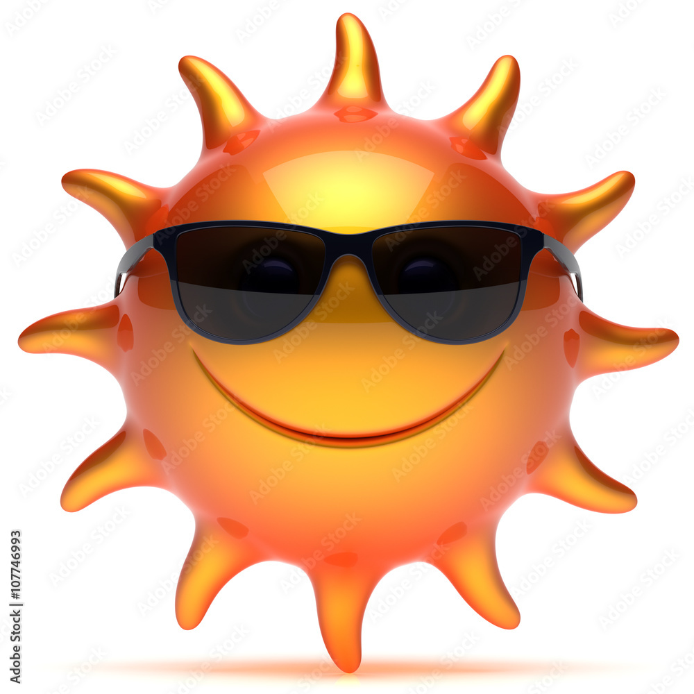 Smiling Sun With Sunglasses Clipart