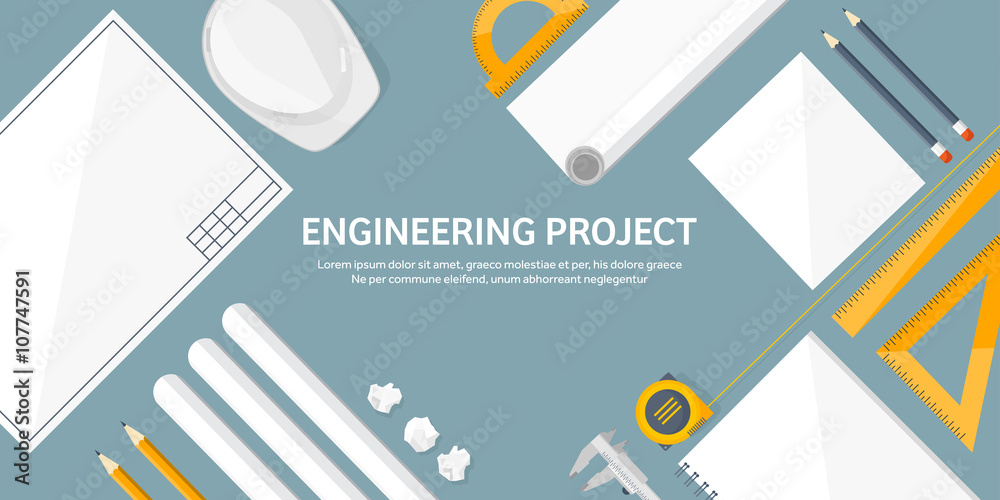 Vector illustration. Engineering and architecture. Drawing ...