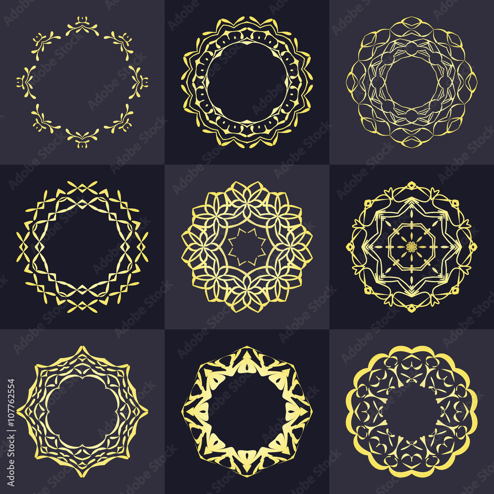 Blank monogram design elements, graceful template. Elegant line art ...