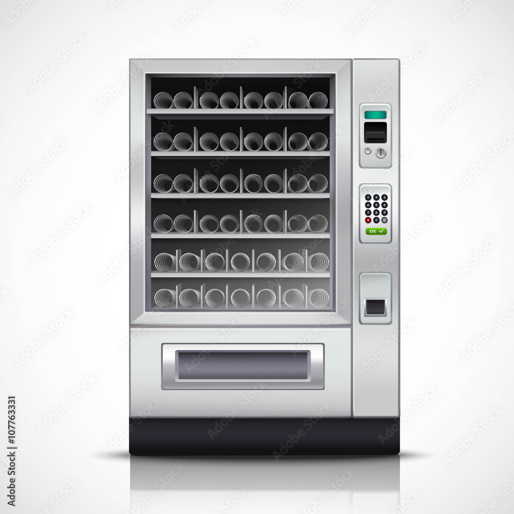 Realistic Modern Vending Machine Stock Vector | Adobe Stock