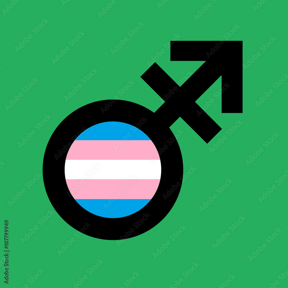 Trans symbol and Trans flag Stock Illustration | Adobe Stock