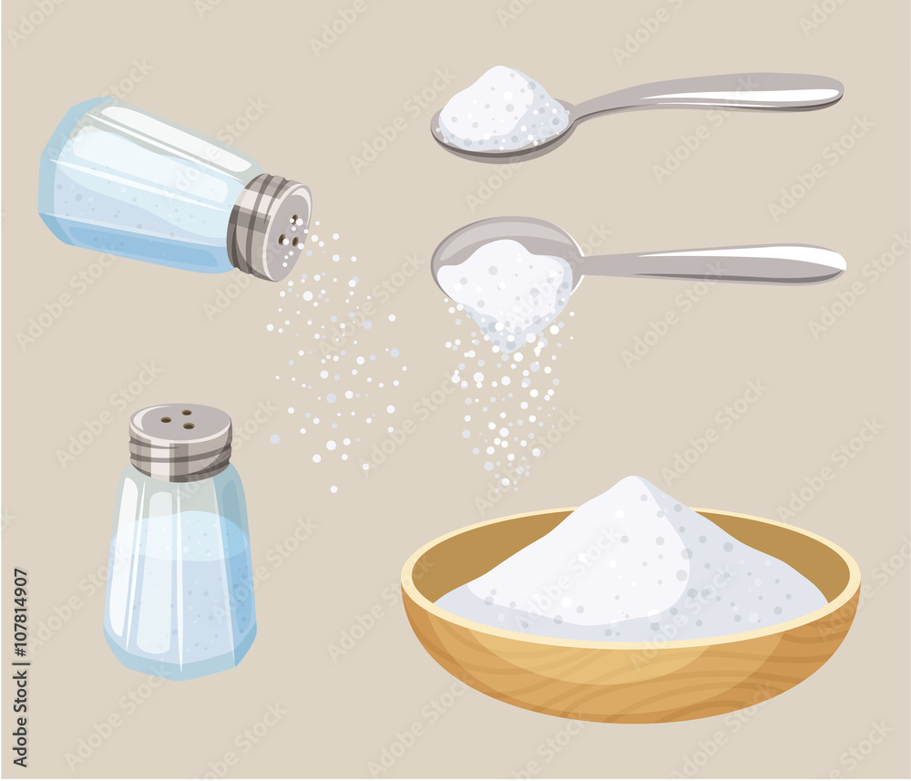 Set of salt Stock Vector | Adobe Stock