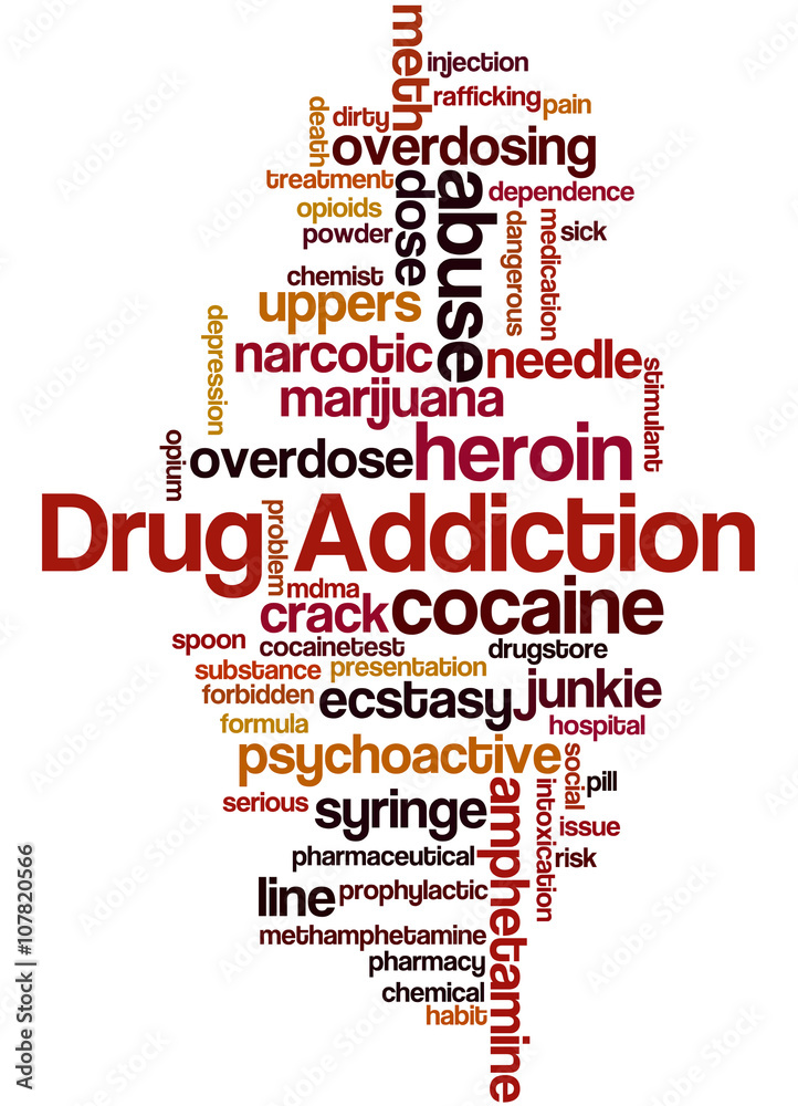 Drug addiction, word cloud concept 8 Stock Illustration | Adobe Stock