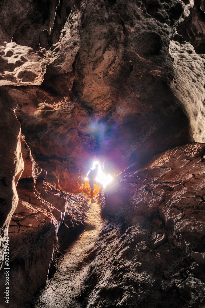 Light shining through the entrance of a beautiful cave in Madagascar ...