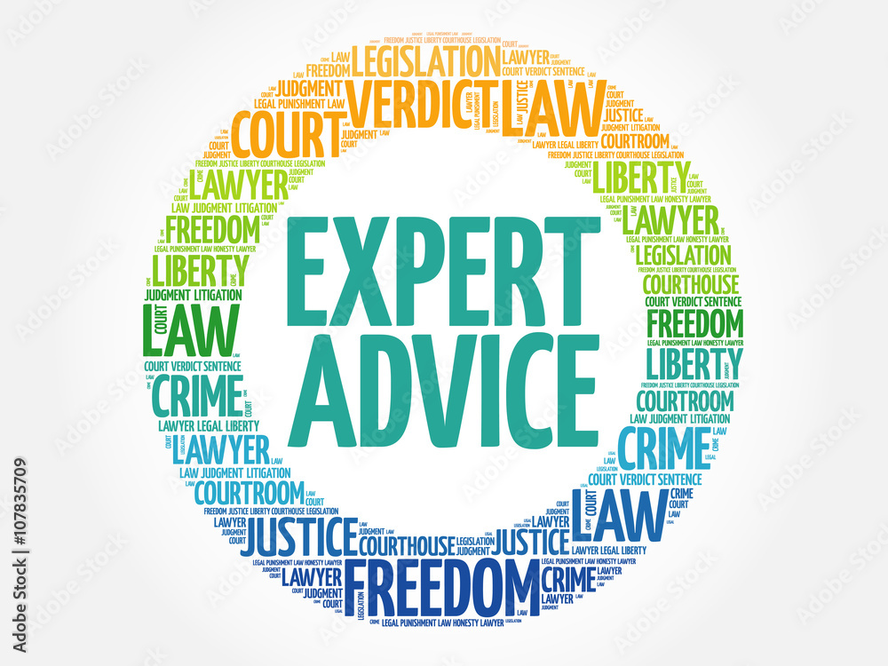 Expert advice word cloud concept Stock Vector | Adobe Stock