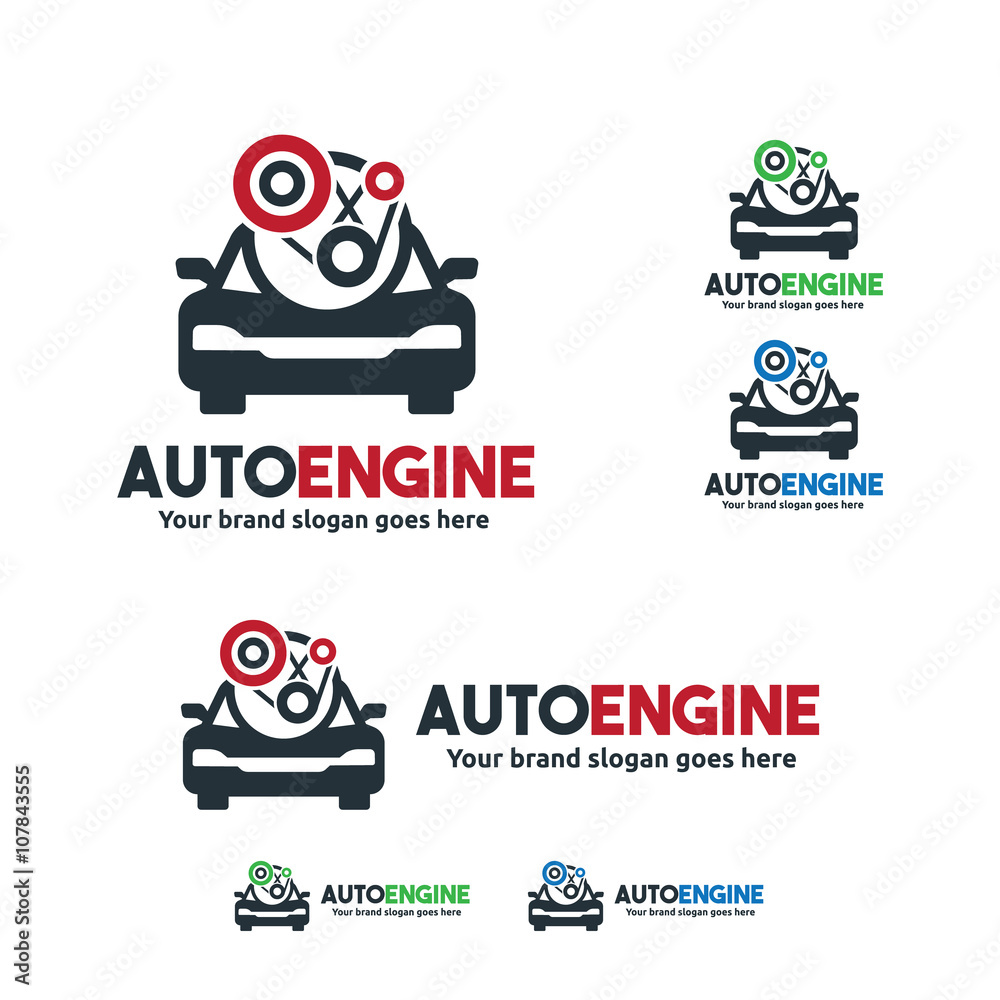 Car Service Logo, Car fix engine symbol Stock Vector | Adobe Stock
