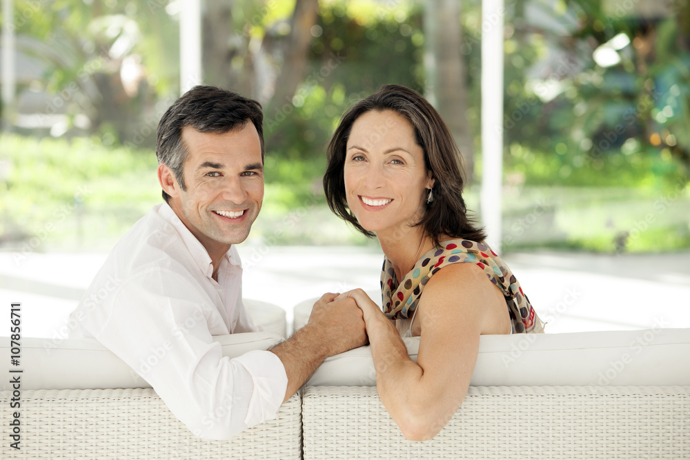 Middle-aged couple flirting Stock Photo | Adobe Stock