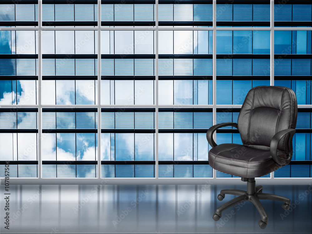 office chair with office building background Stock Photo | Adobe Stock