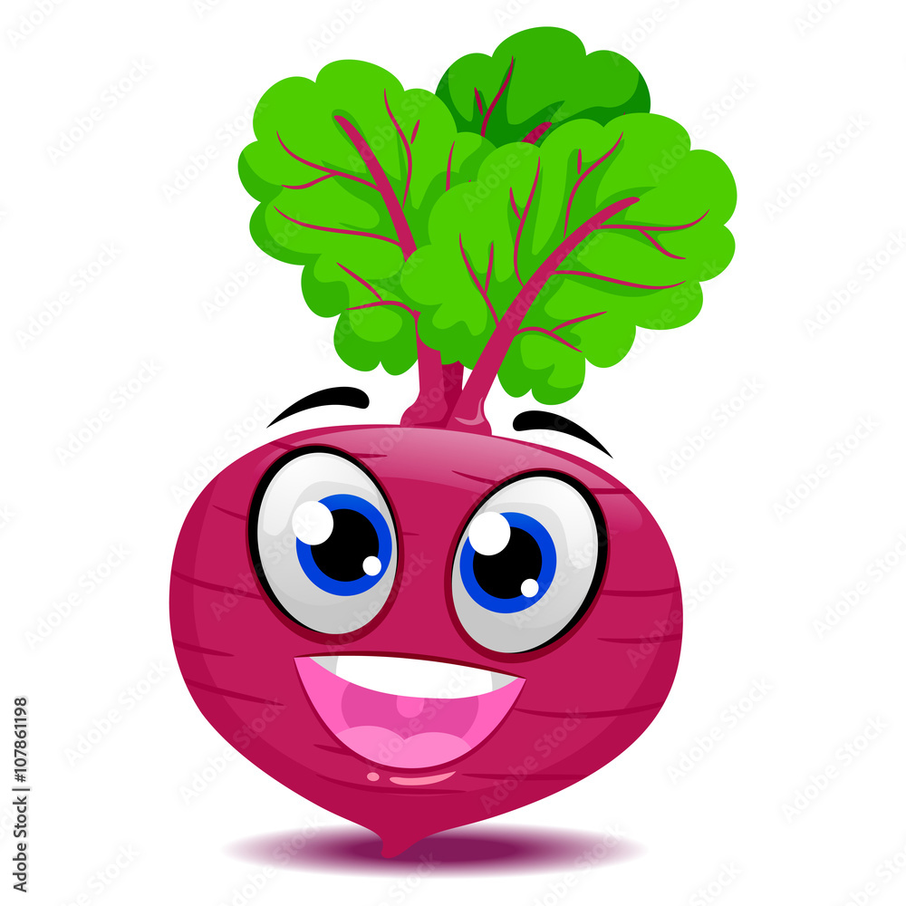 Vector Illustration of Beets Mascot Stock Vector | Adobe Stock