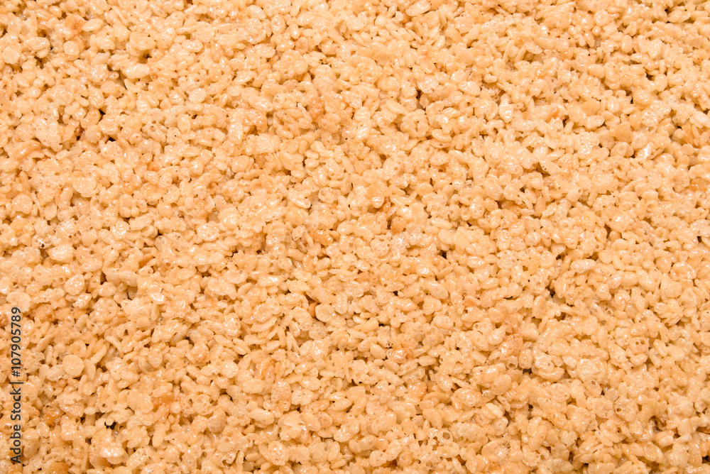 Crispy rice treat background, rice crispy and marshmallow cookies Stock ...