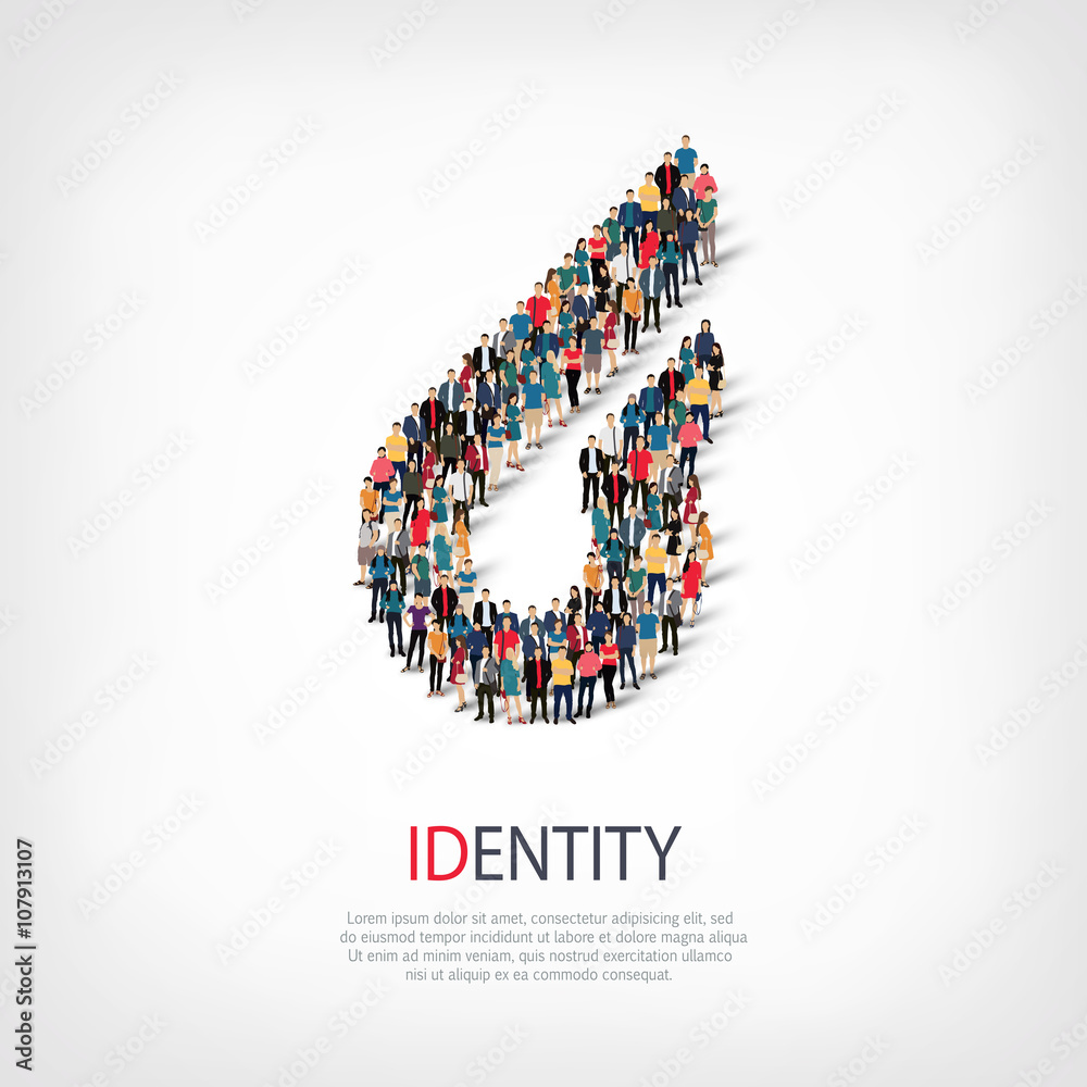 identity people sign 3d Stock Vector | Adobe Stock
