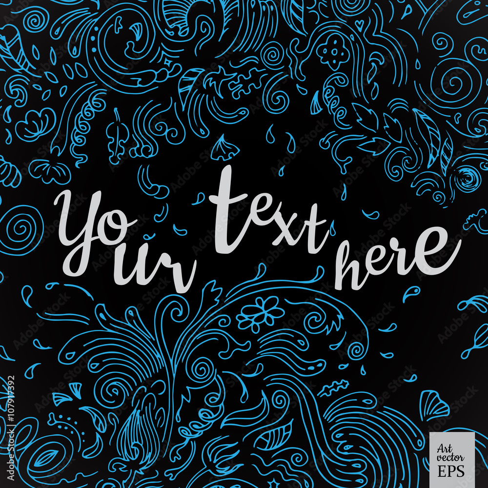 Vector hand drawn line art doodles design Stock Vector | Adobe Stock