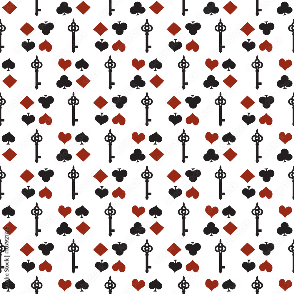 Seamless background with suits. Poker or casino seamless pattern ...