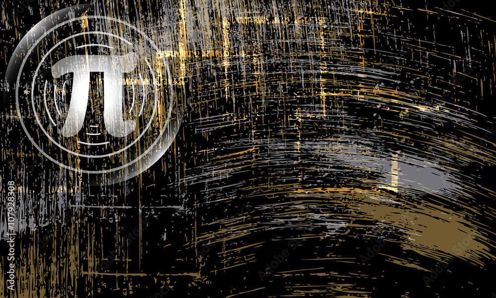 Vector abstract scratched background and pi symbol Stock Vector | Adobe ...