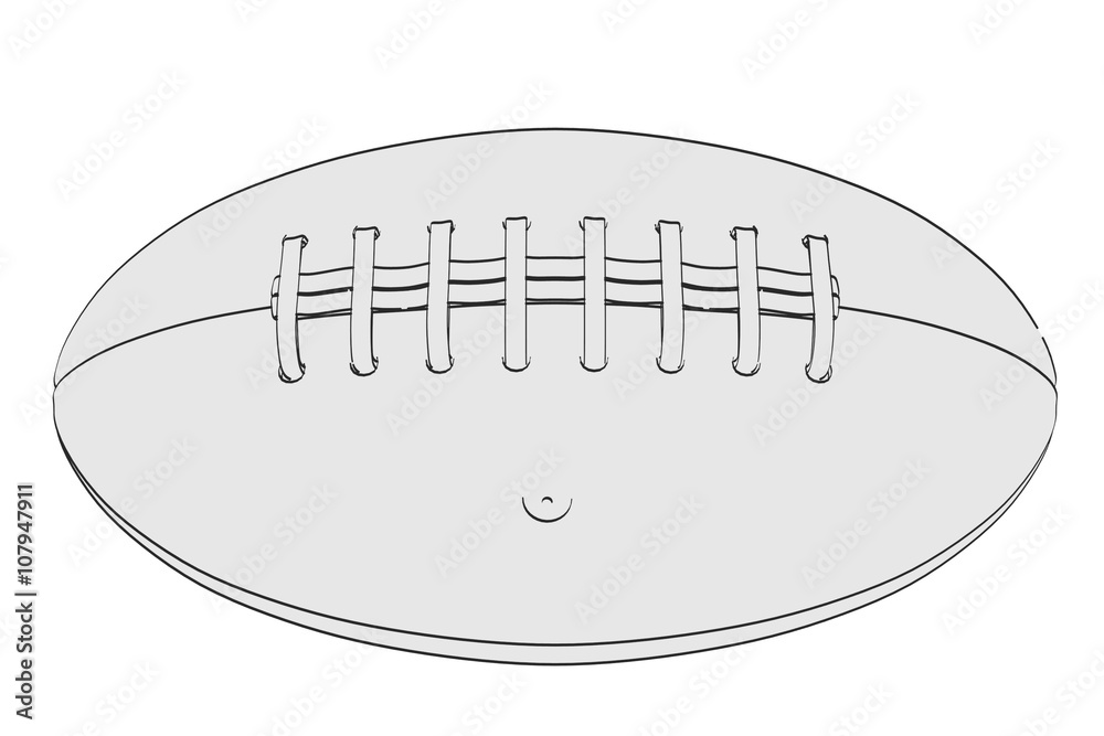 2d cartoon illustration of football Stock Illustration | Adobe Stock