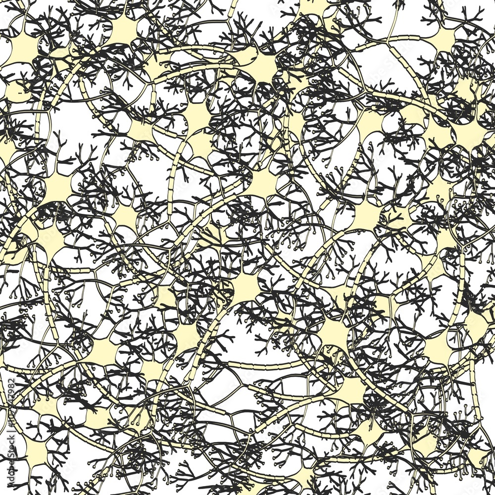 2d cartoon illustration of brain neuron Stock Illustration | Adobe Stock