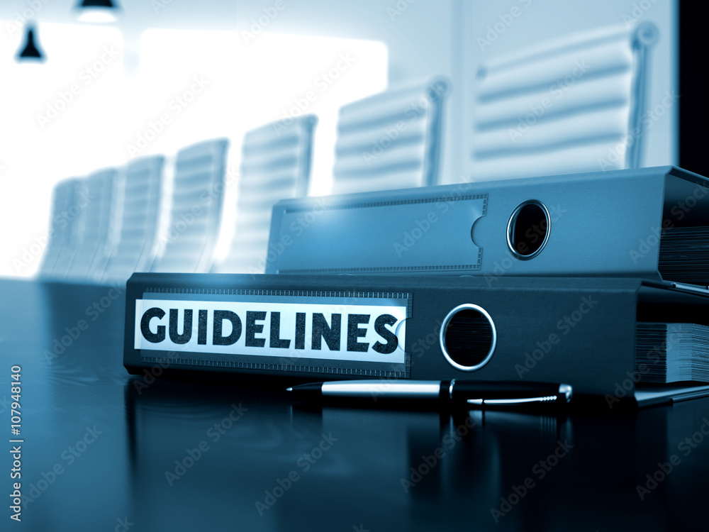 Guidelines - Business Concept on Blurred Background. Guidelines ...