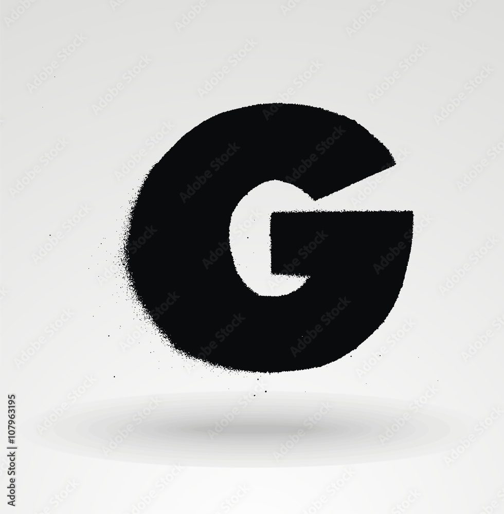 Stencil spray paint font. Detailed vector alphabet Stock Vector | Adobe ...