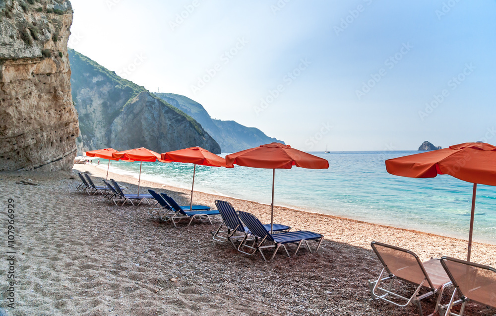 Paradise Beach, Corfu Island, Greece. Paradise Beach is one of the most ...
