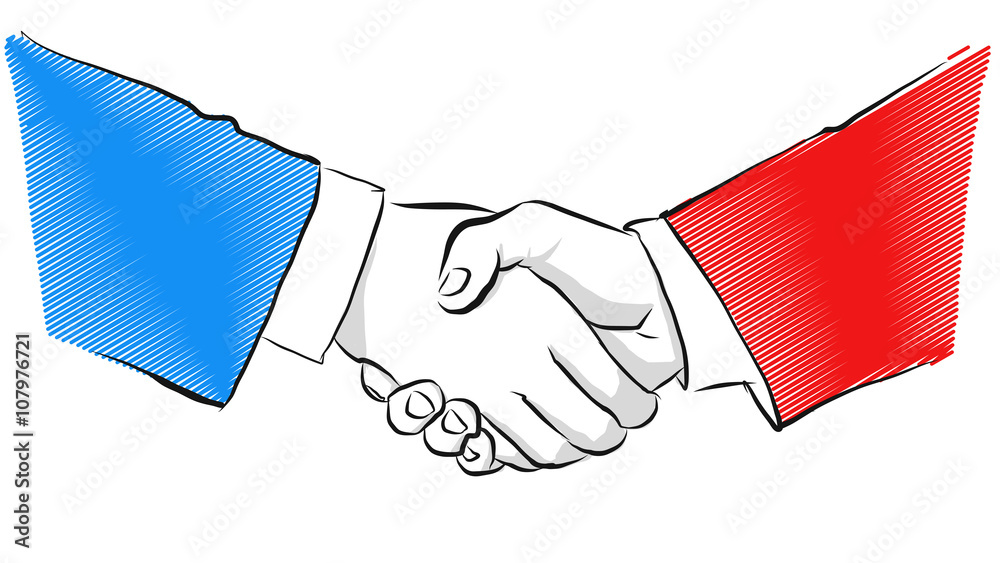 Vintage Shaking Hands Vector