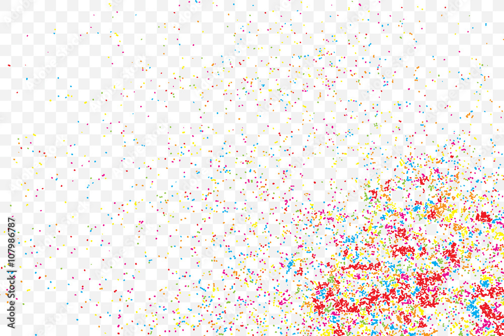 Abstract colorful confetti background. Isolated on transparent ...