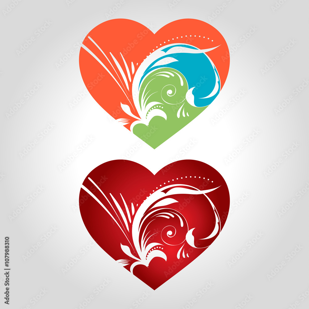 heart logo, icon and symbol vector illustration Stock Vector | Adobe Stock