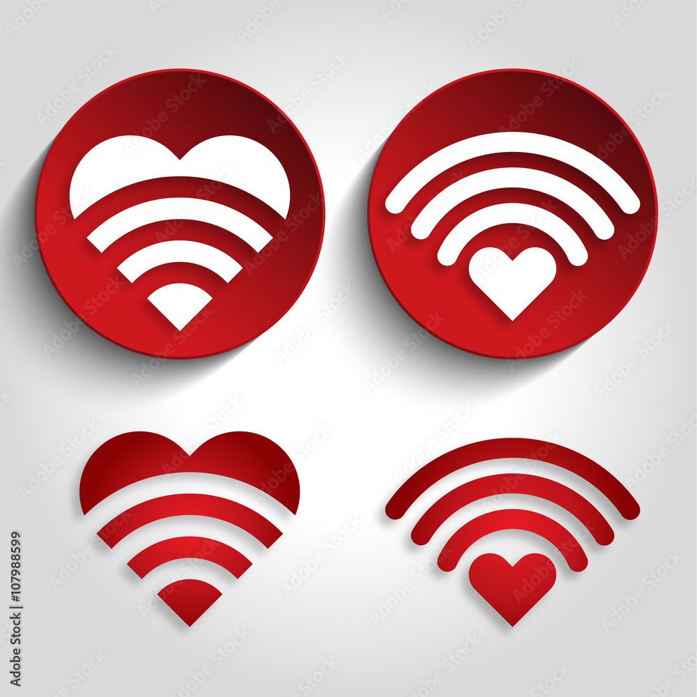 heart logo, icon and symbol vector illustration Stock Vector | Adobe Stock