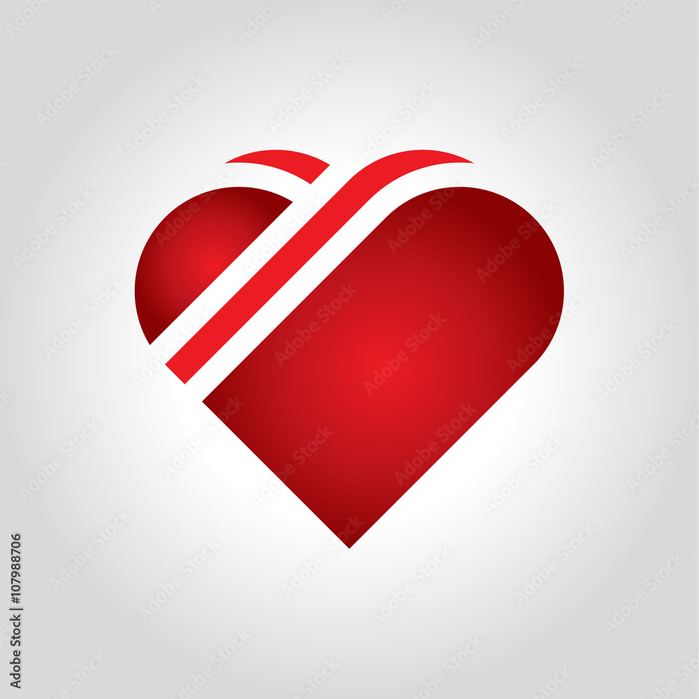 heart logo, icon and symbol vector illustration Stock Vector | Adobe Stock