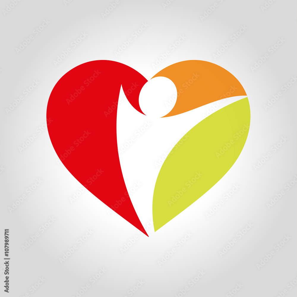 heart logo, icon and symbol vector illustration Stock Vector | Adobe Stock