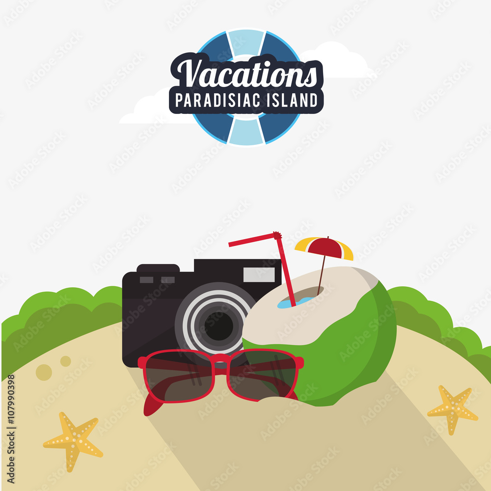 Icon of vacations design, vector illustration vector de Stock | Adobe Stock
