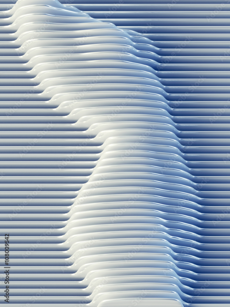 Abstract 3d beautiful female body sculpture made from many flat layers ...