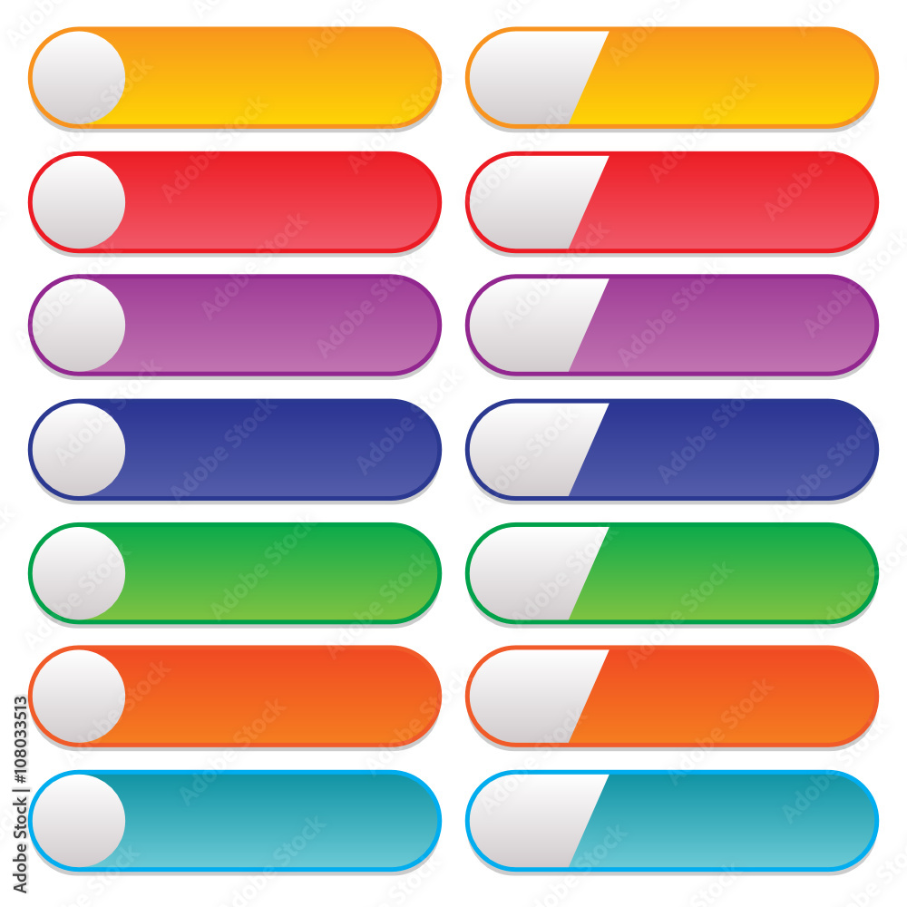vector blank buttons Stock Vector | Adobe Stock