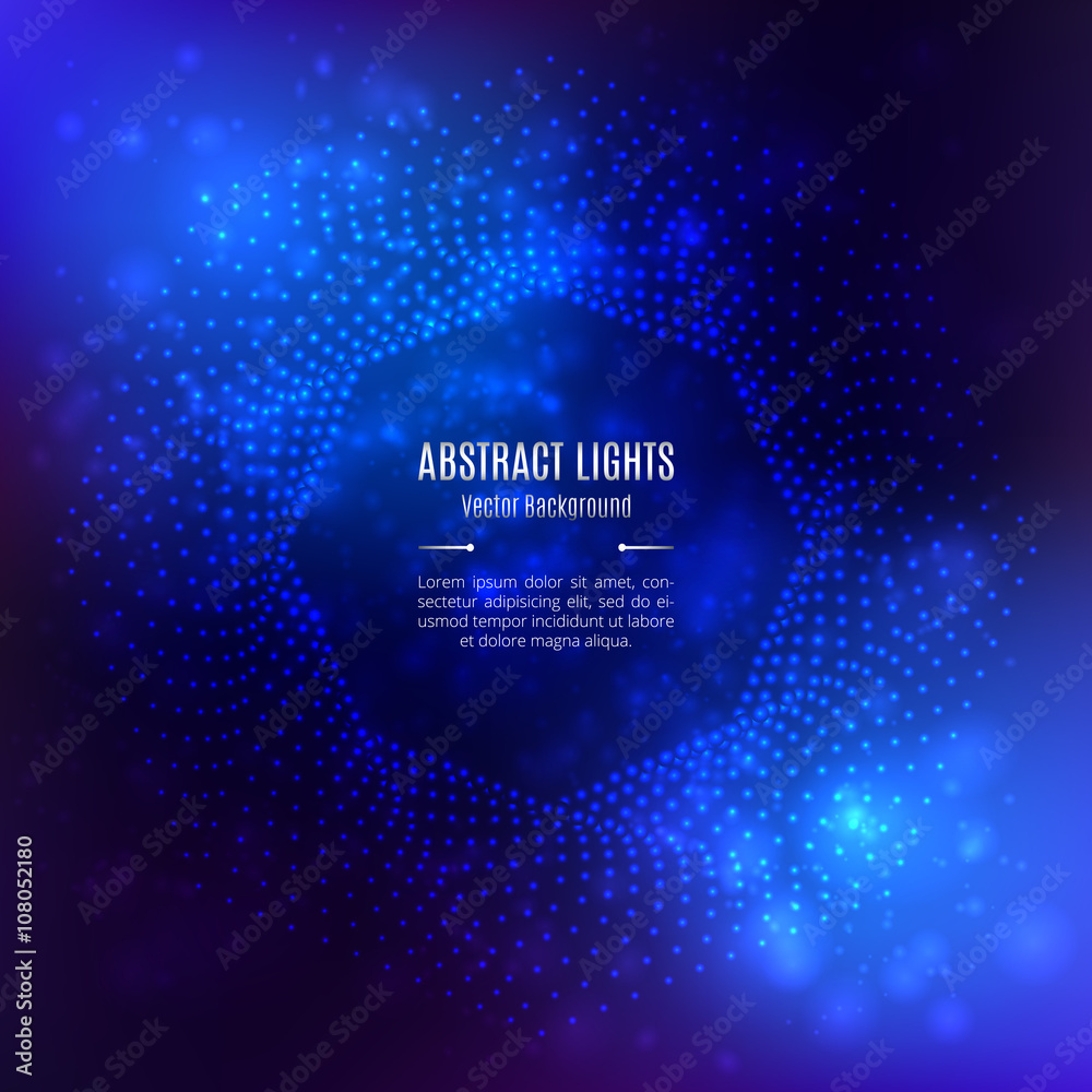 Background abstract blue vector, Octagonal 3D geometric shape on a ...