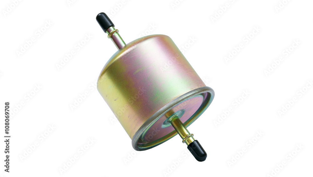 car's fuel filter side view isolated on white background Stock Photo ...