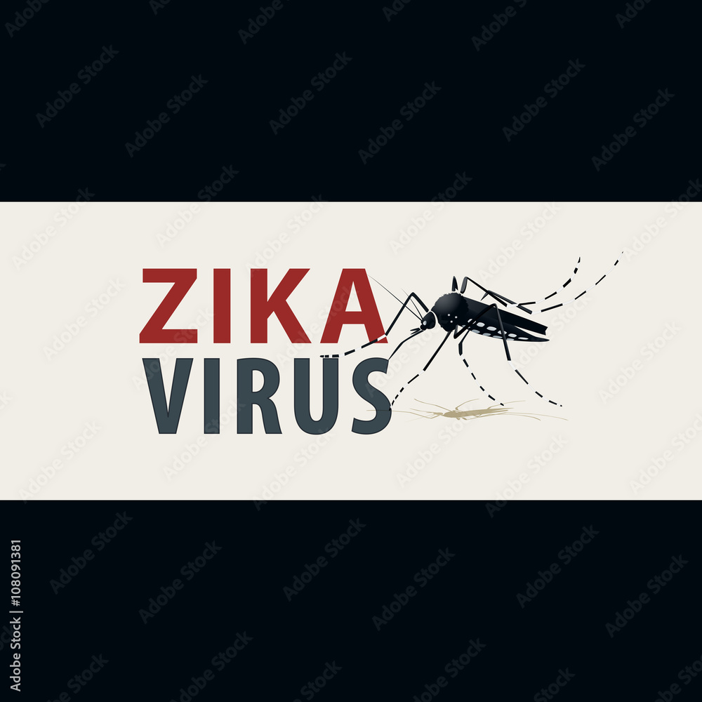 Zika virus with mosquito. Stock Vector | Adobe Stock