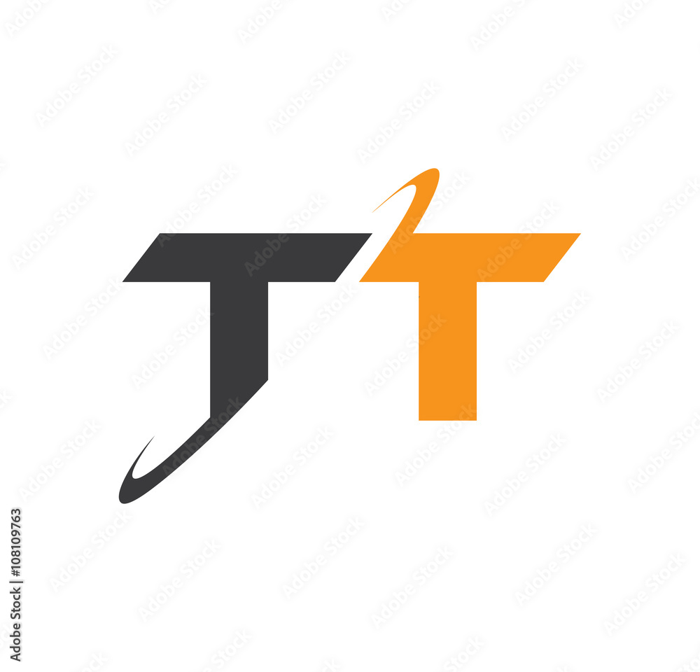TT initial logo with double swoosh Stock Vector | Adobe Stock