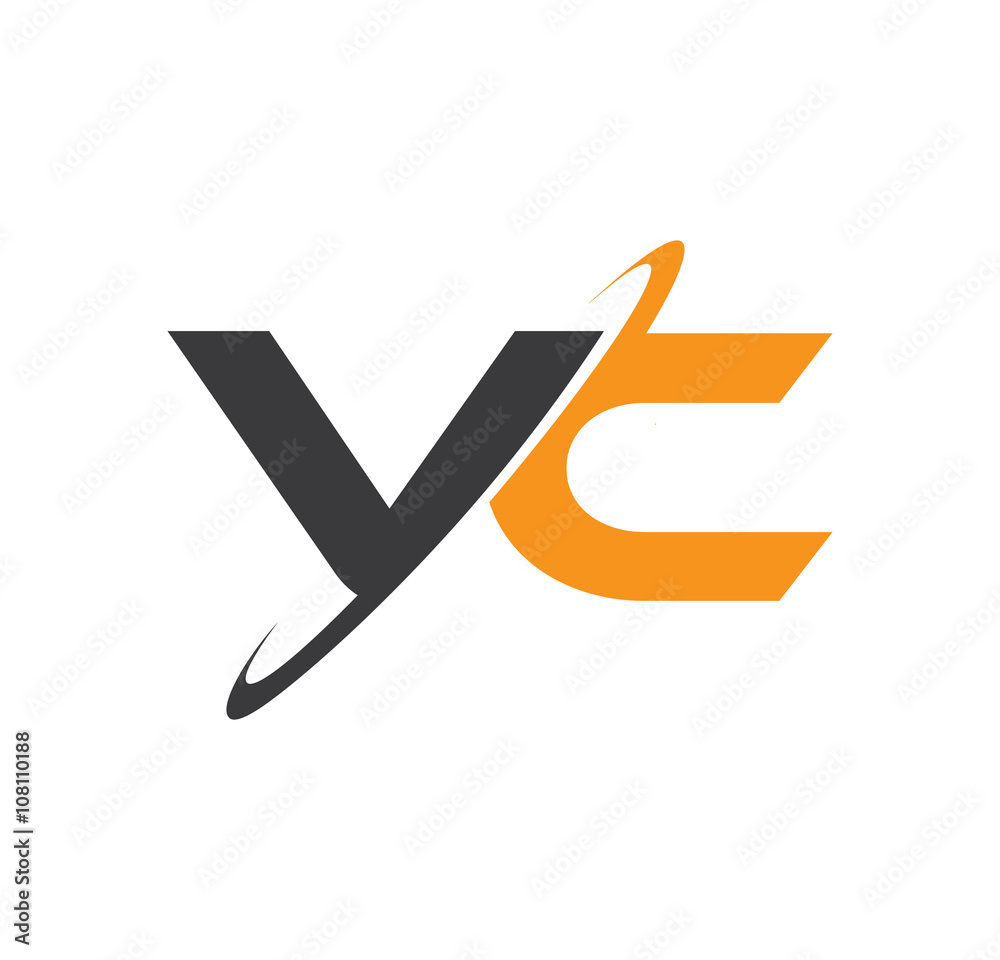VC initial logo with double swoosh Stock Vector | Adobe Stock